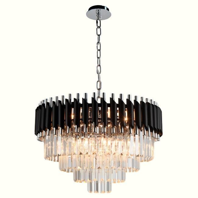 Подвесная люстра Natali Kovaltseva Darian DARIAN 76017/10C CHROME BLACK ...